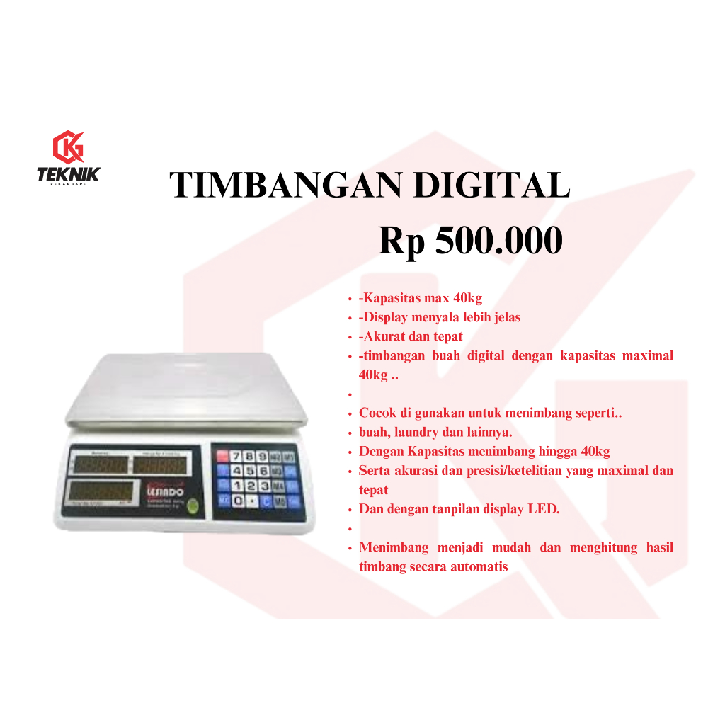 Jual Timbangan Digital Merk QME 40KG | Shopee Indonesia
