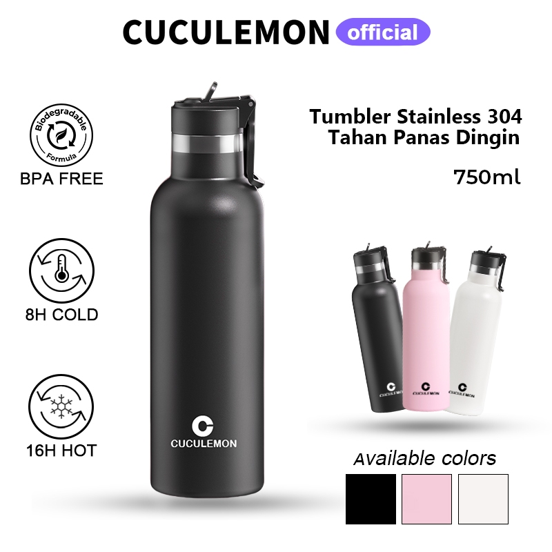 Jual CucuLemon Tumbler Stainless Termos Tahan Panas Dingin Botol Minum 1 Liter Portable Vaccum ...
