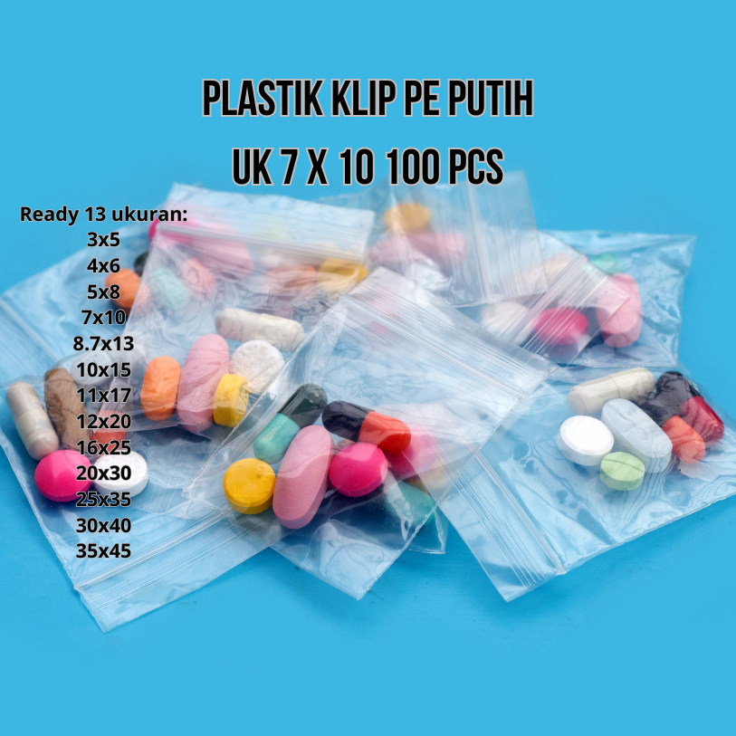 Jual Plastik Klip Pe Rel List Putih 7x10cm - PressTebal Kemasan ...