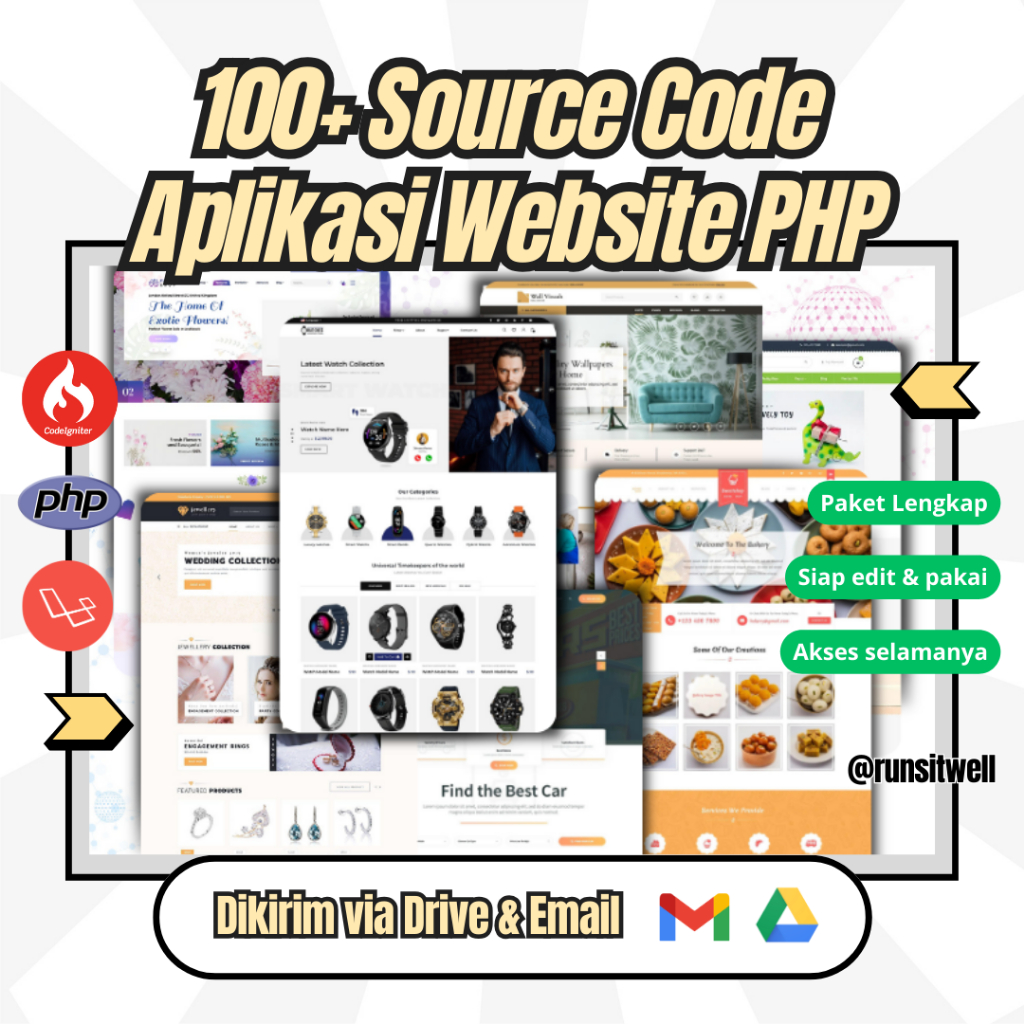 Jual Paket 100 Source Code Aplikasi And Sistem Informasi Pemrograman Berbasis Web Codeigniter
