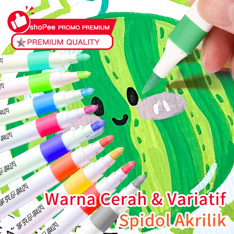 Jual Acrylic Marker Set Spidol Akrilik DIY Painting 12/24/36/48 Warna ...