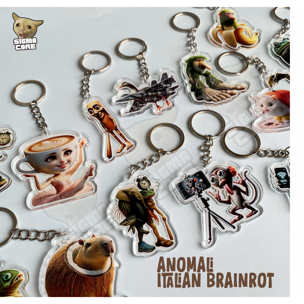 Jual Gantungan Kunci Meme Anomali Italian Brainrot Akrilik Ganci Tung ...