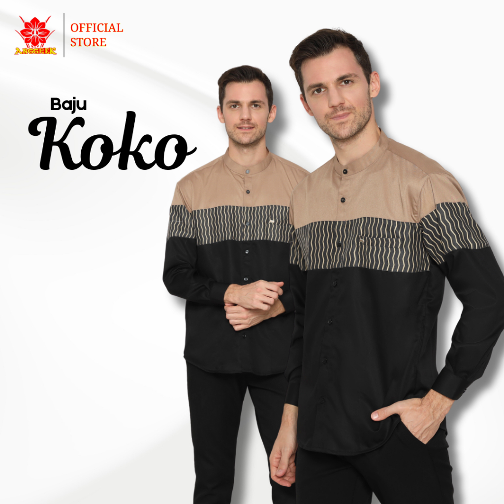 Jual ANGGREK – Baju Koko Pria Formal AS SAEED – Baju Taqwa Formal Kerah ...