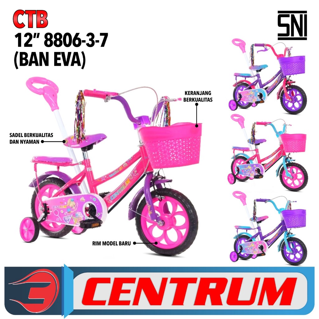 Jual Sepeda Anak Mini 12 Centrum Perempuan Tongkat | Shopee Indonesia