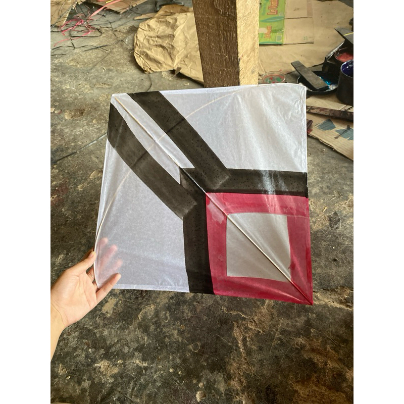 Jual Layangan Pulas uk tanggung TG kertas putih tisu 100 pcs | Shopee ...