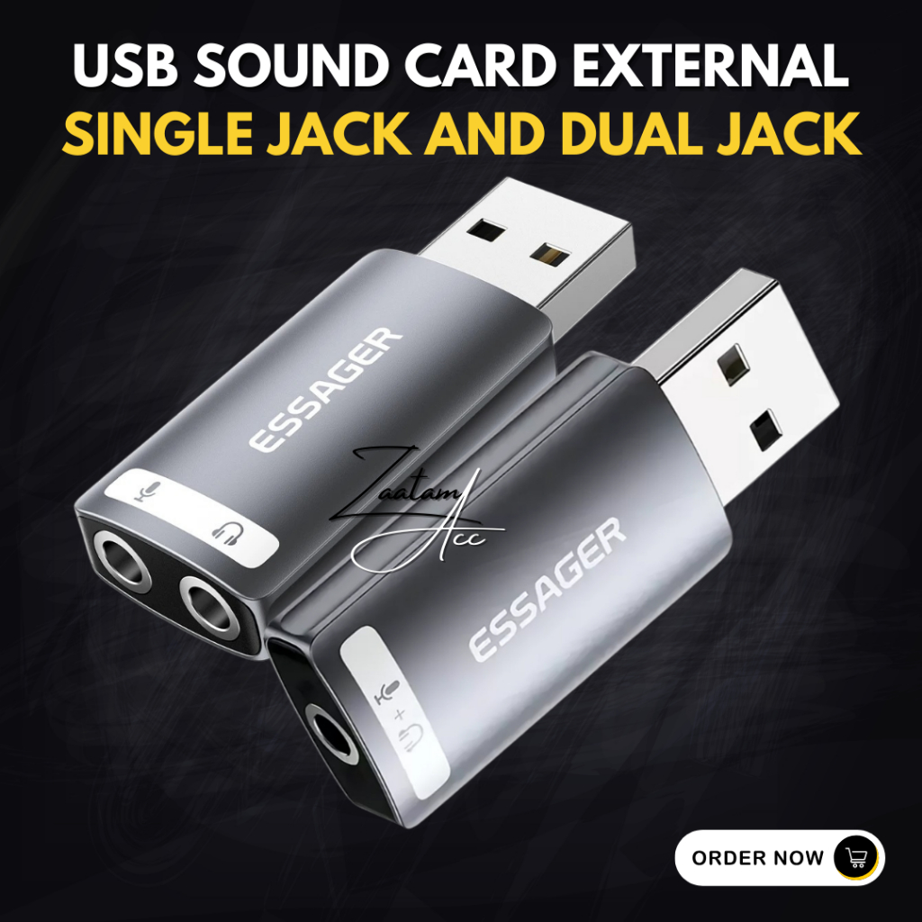 Jual USB Sound Card External OTG Portable AUX 3.5mm Dual Jack Dan ...