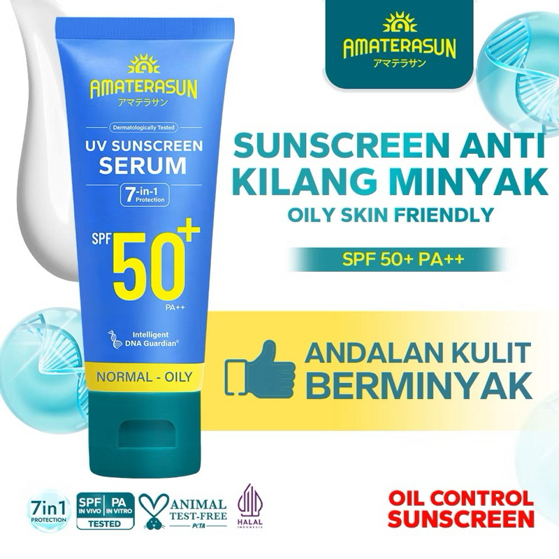 Jual Amaterasun - UV Sunscreen Serum SPF50+ PA++ 50ml | Shopee Indonesia