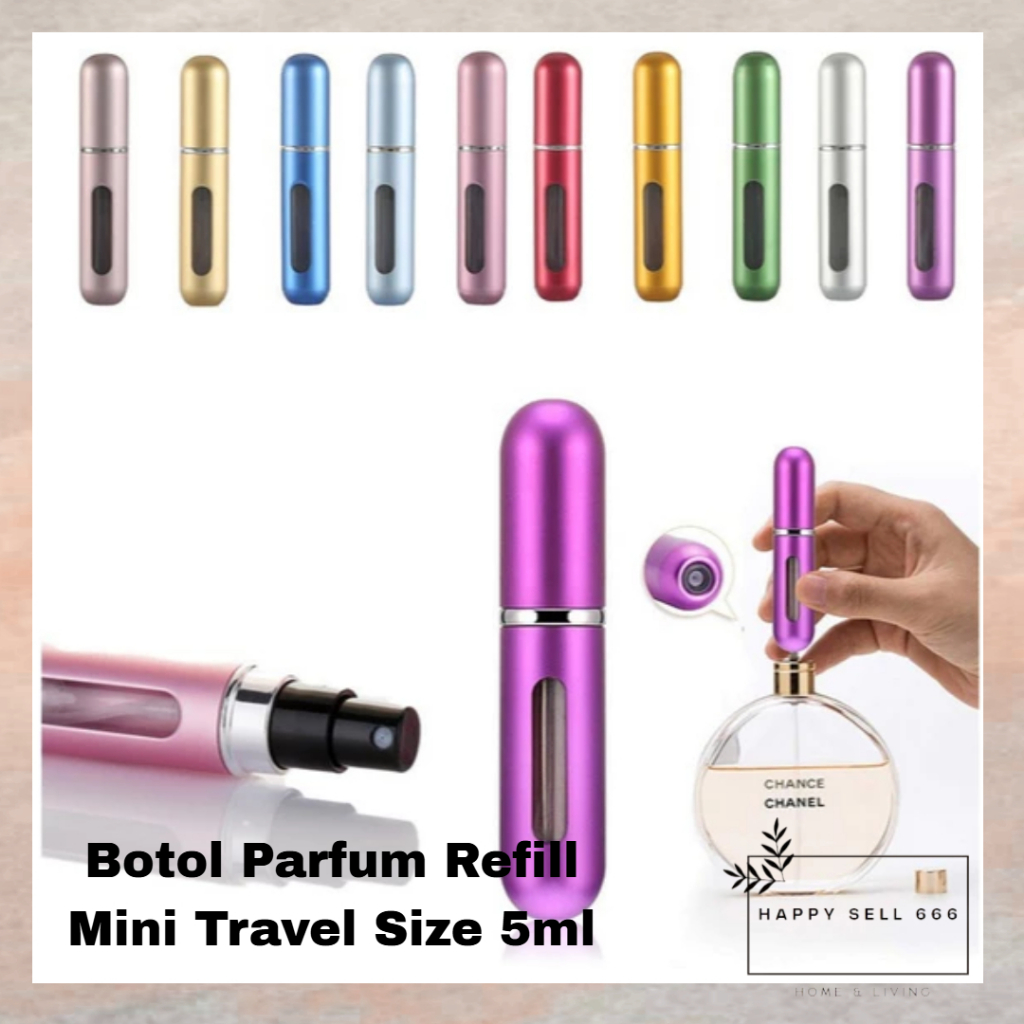Jual HPSELL Botol Spray 5ml Botol Parfum Refill Mini Travel Size Botol Parfum Isi Ulang 5ML ...