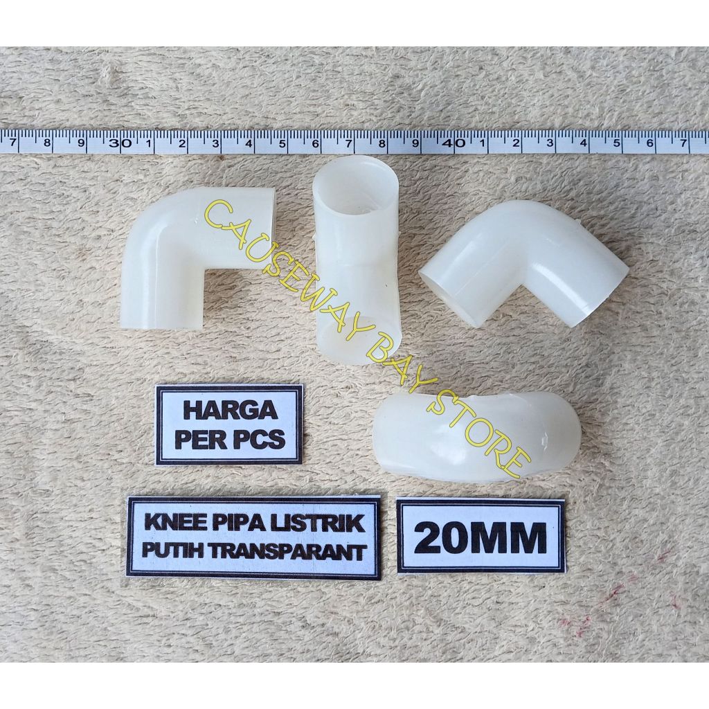Jual KNEE PIPA LISTRIK 20MM PUTIH TRANSPARANT PER 1 PCS | Shopee Indonesia