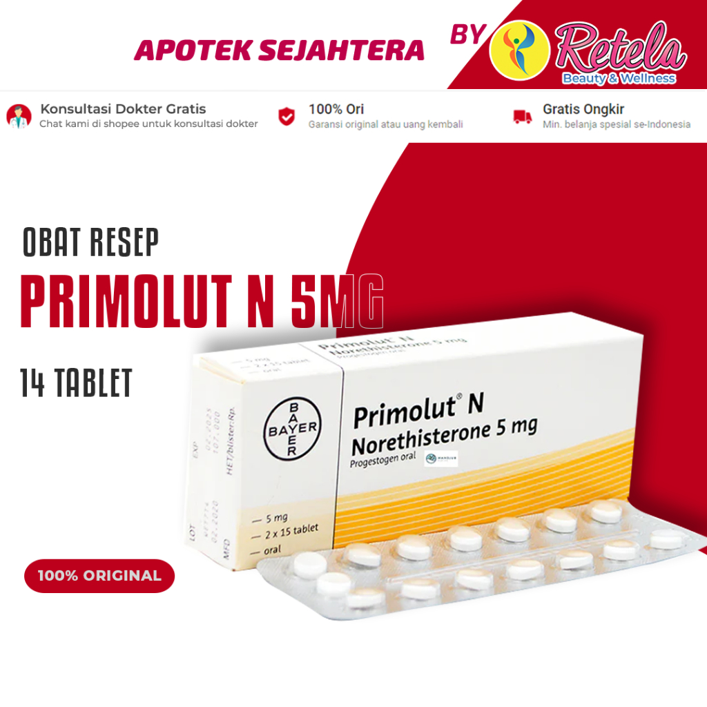 Jual PRIMOLUT N 5MG 1 STRIP 15 TABLET | Shopee Indonesia
