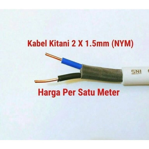 Jual Kabel NYM 2x1.5 Engkel Putih METERAN - KITANI | Shopee Indonesia