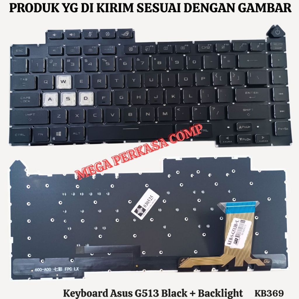 Jual Keyboard Asus G513 Backlight Keyboard Asus Rog Strix G15 G513 ...