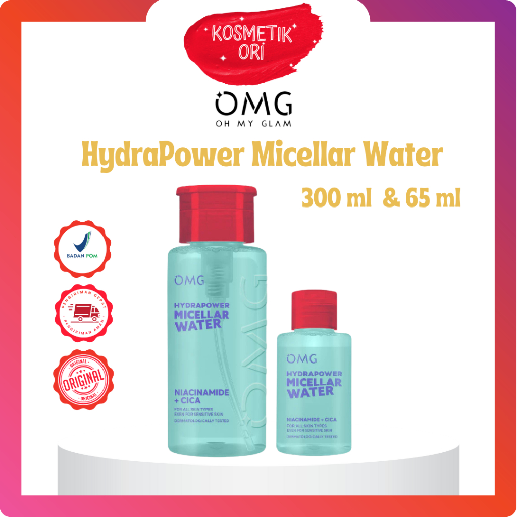 Jual NEW! OMG OH MY GLOW HydraPower Micellar Water 65 Ml / 300 Ml with ...