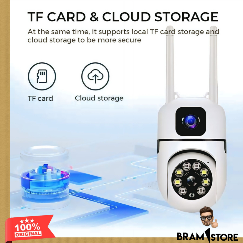 Jual V380 Pro Dual Lens Outdoor CCTV Wifi HD Human Tracking Malam Lensa IP66 Weather-Proof CCTV ...