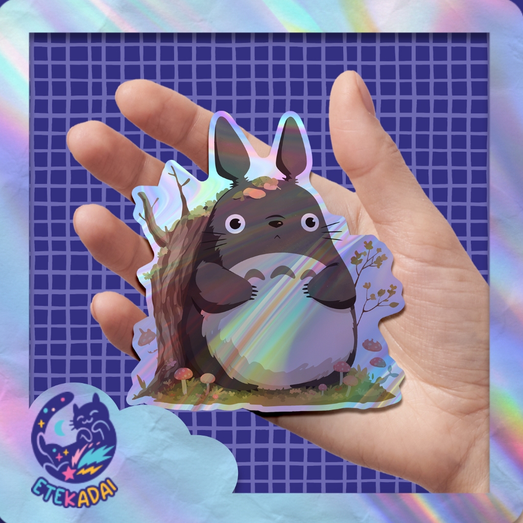 Jual Stiker Hologram Besar Studio Ghibli Totoro Park | Shopee Indonesia