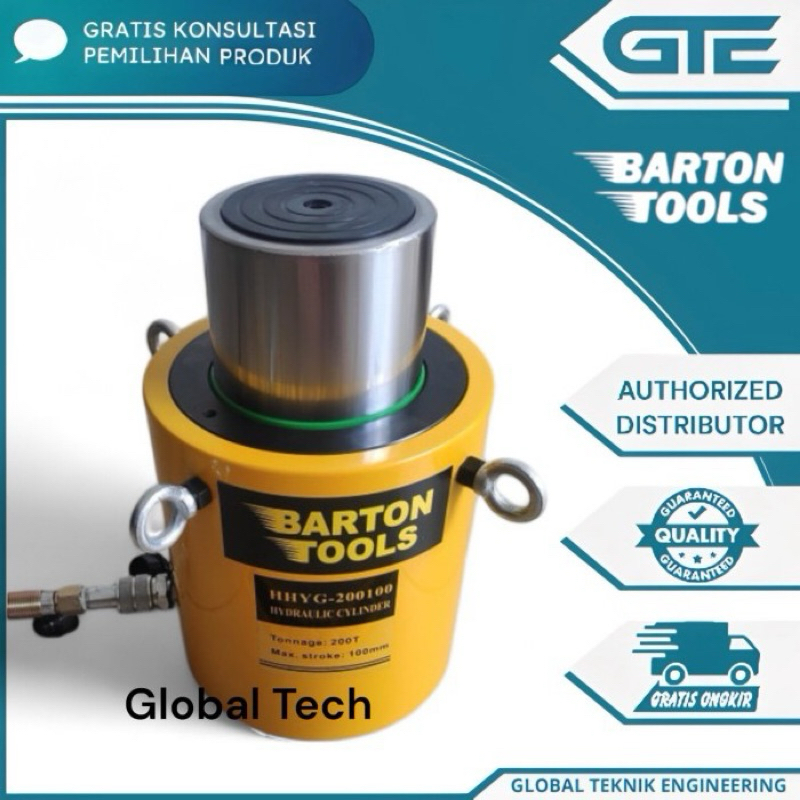 Jual 200T 100mm Single Hydraulic Cylinder Standard BARTON Silinder Hidrolik | Shopee Indonesia