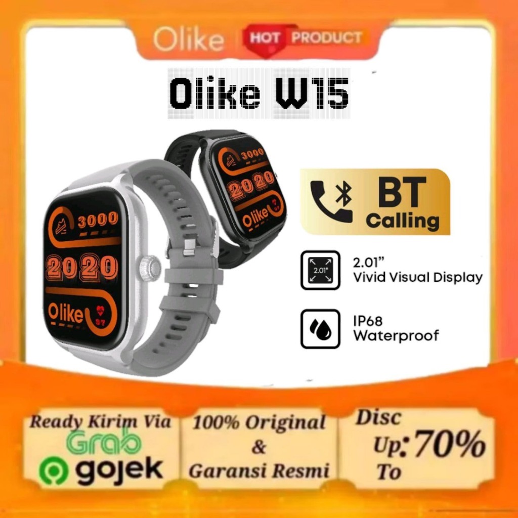 Jual Olike Zenith Smarthwatch IP68 Water Resistant Bluetooth Call W15 ...