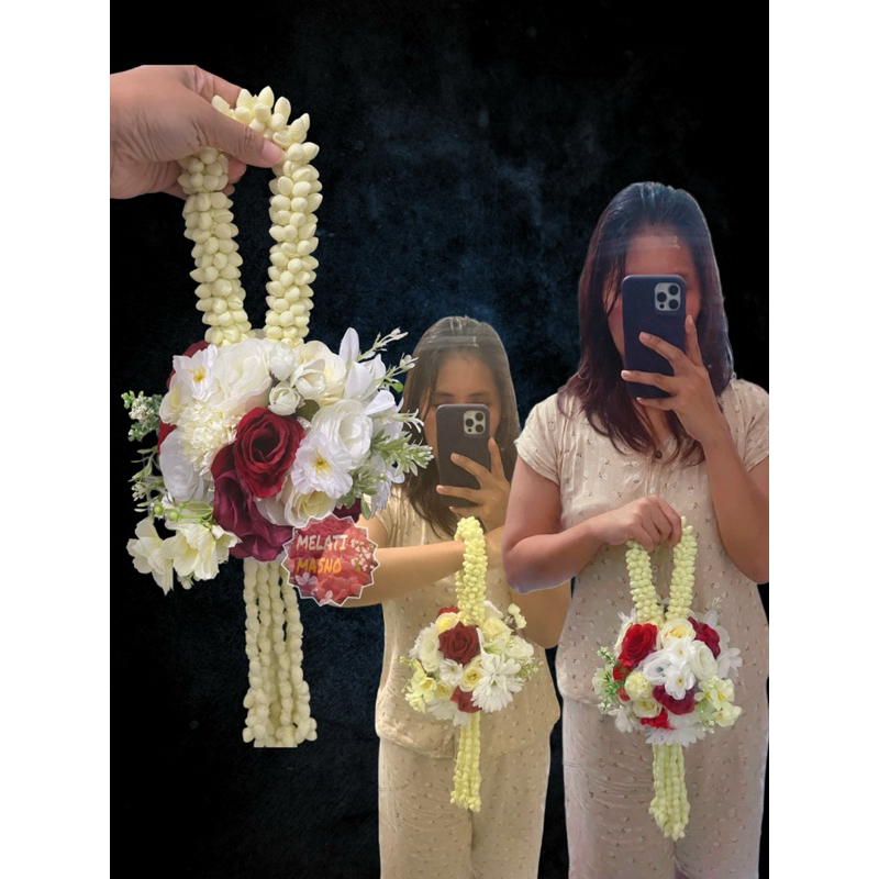 Jual MELATI BUNGA TANGAN ROSE BALL HANDBUKET BUKET MAWAR | Shopee Indonesia