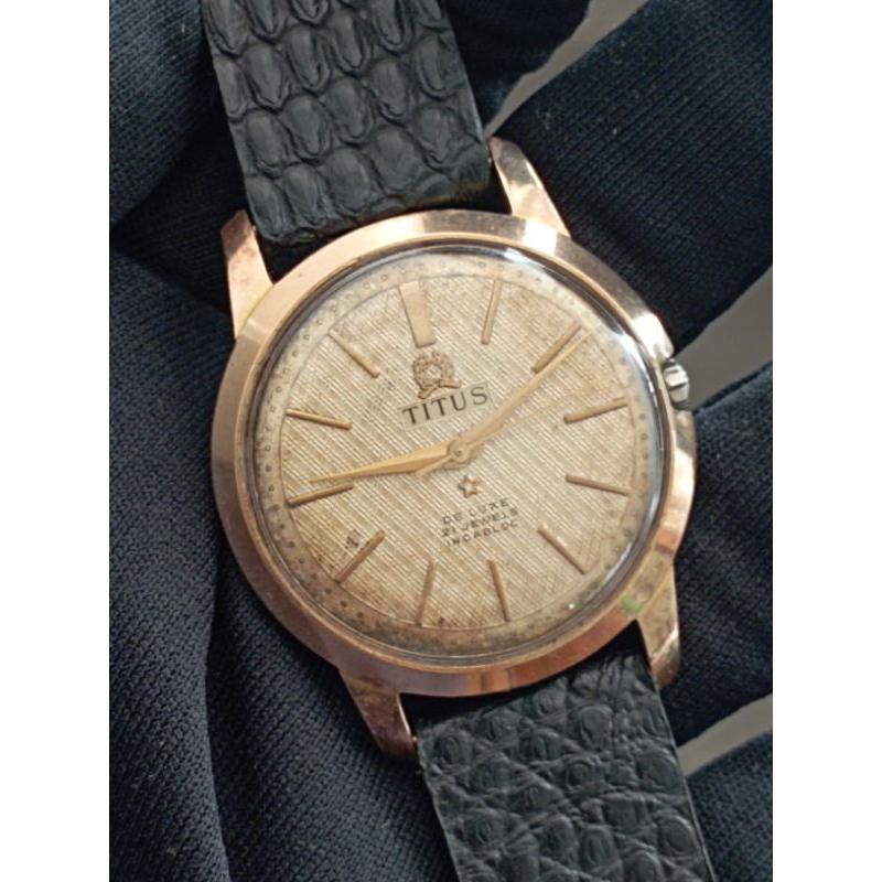 Jual JAM TANGAN TITUS DELUXE MANUAL WINDING ORIGINAL | Shopee Indonesia