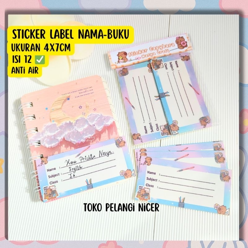 Jual Sticker Label Buku -Stiker Tempel Buku Pelajaran - Sticker Label ...