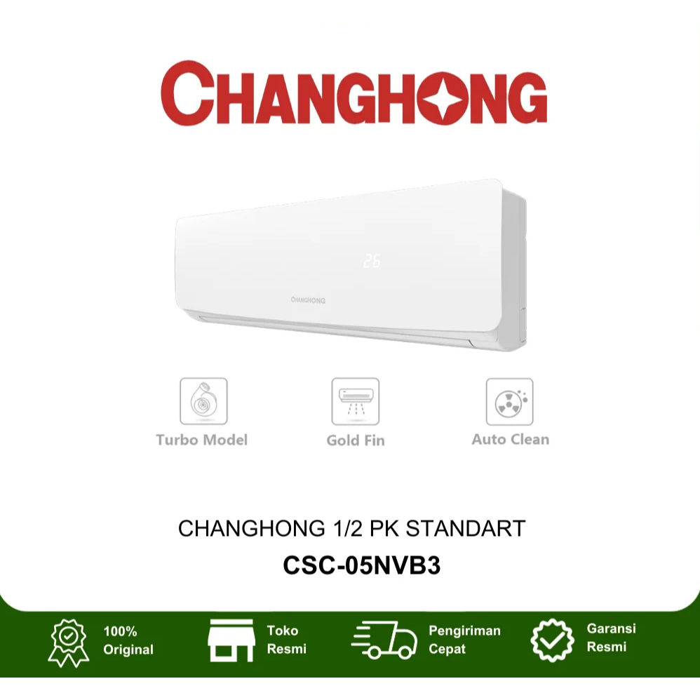 Jual AC CHANGHONG 1/2 PK 0.5 PK Split Fast Cooling CSC-05CSD4 | Shopee Indonesia
