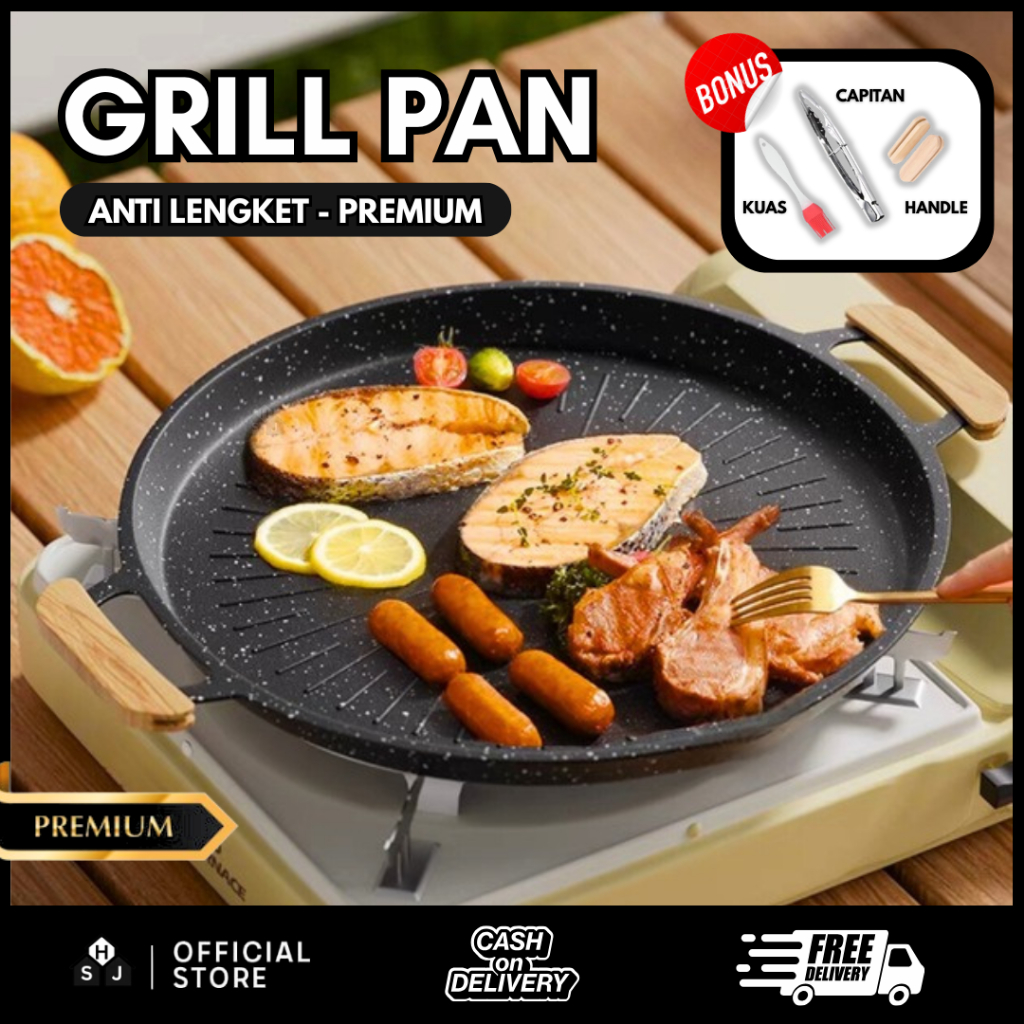 Jual Grill Pan Premium BBQ Korean Wajan Panggangan Anti Lengket ...