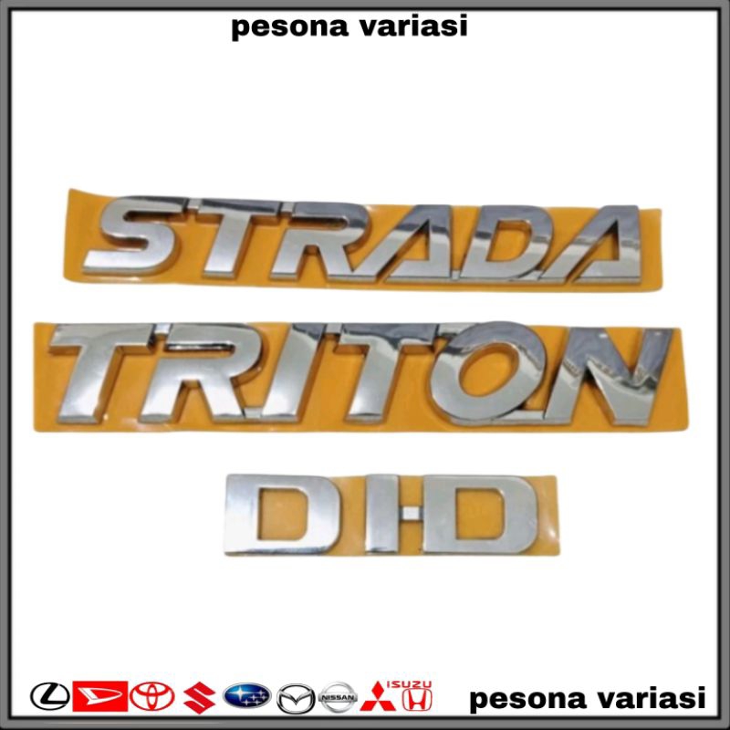 Jual Emblem Tulisan TRITON STRADA DID Original Mitsubishi Triton ...