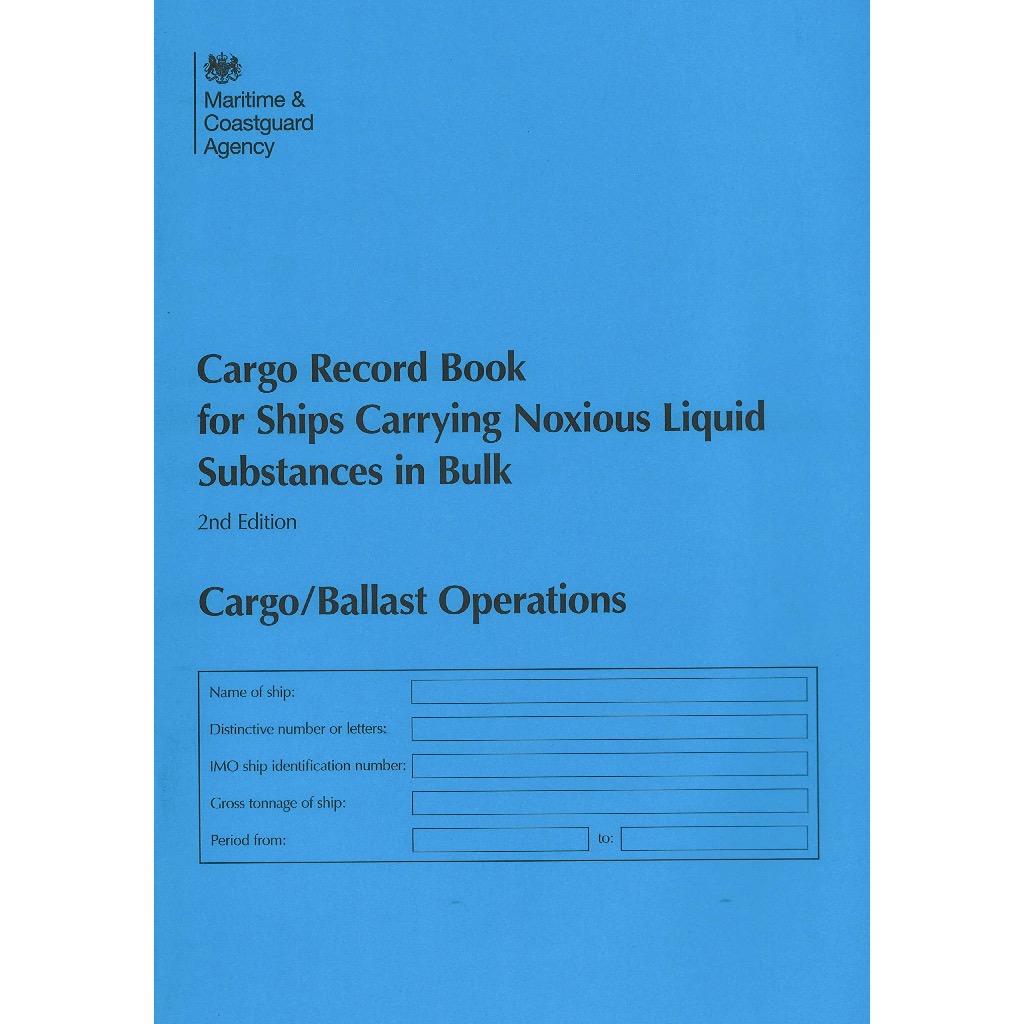 Jual Buku Log Kapal Cargo Record Book for Ships Carrying Noxious Liquid ...