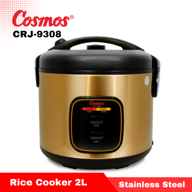Jual MAGIC COM RICE COOKER COSMOS CRJ 9308 innerpot STAINLESS STEEL 2 ...