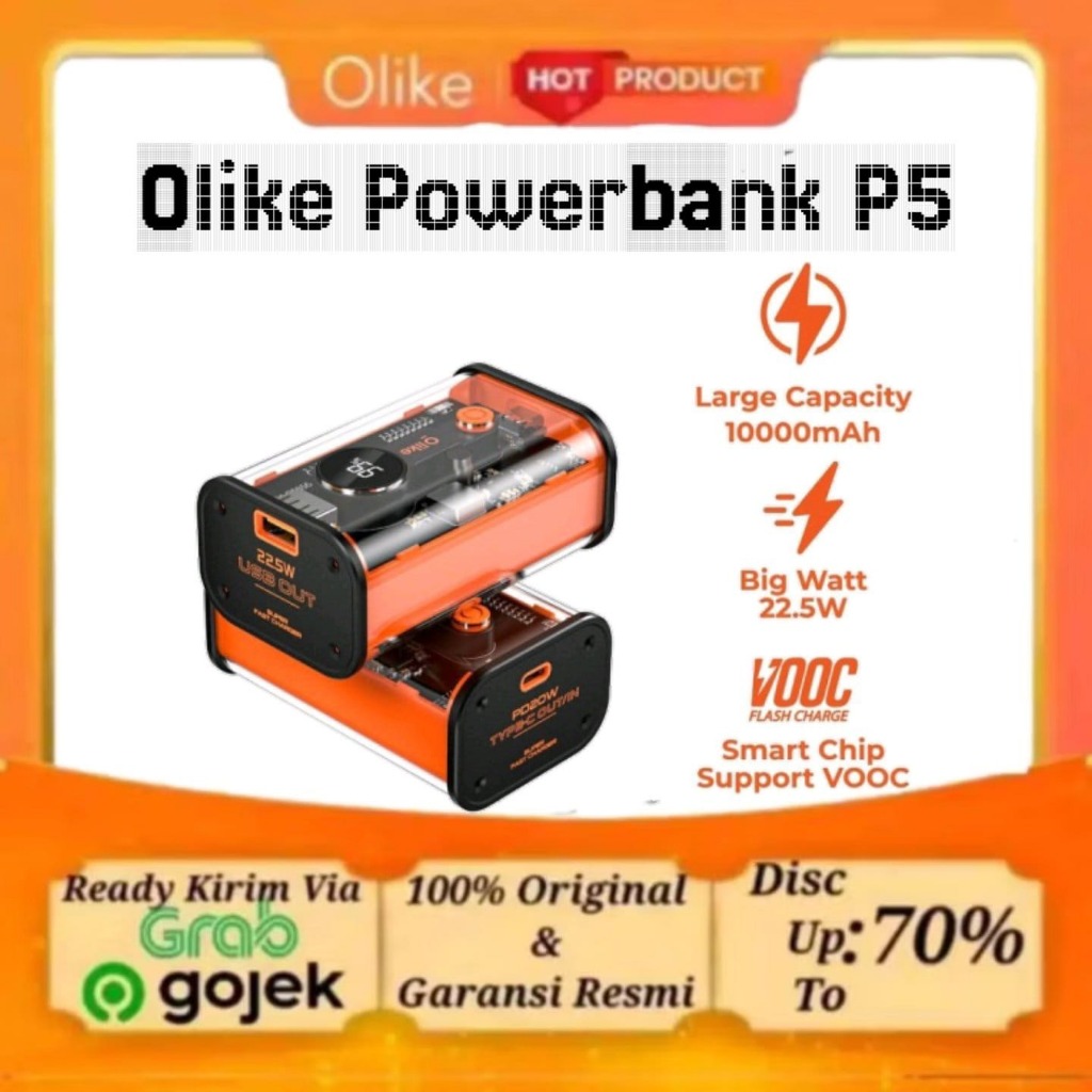 Jual Olike Powerbank P5 10000 mAh Powerbank Fast Charging LED battery ...