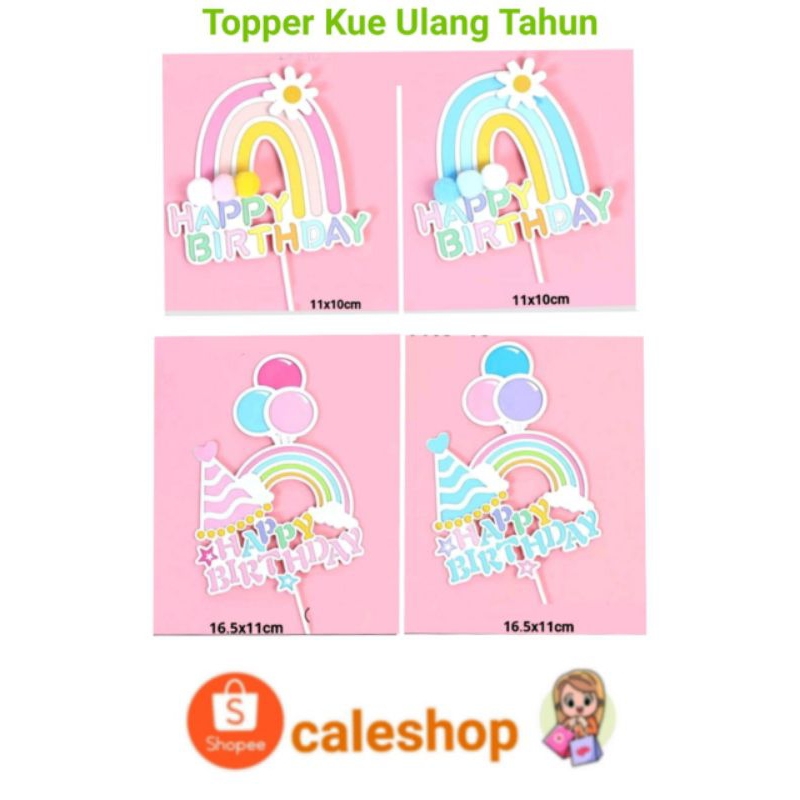 Jual Topper Kue Ulang Tahun Anak Rainbow | Shopee Indonesia