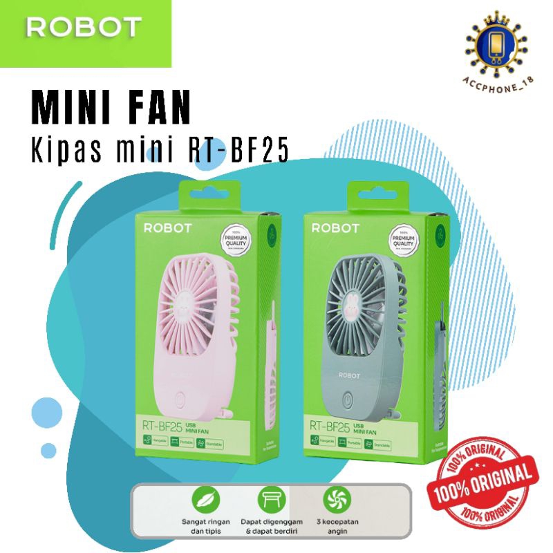 Jual ROBOT RT-BF25 USB Mini Fan Portable Standable | Shopee Indonesia