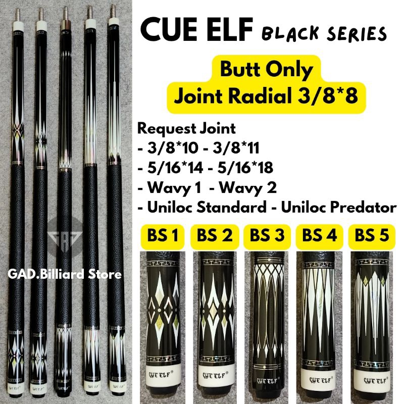 Jual BUTT ONLY CUE ELF BLACK SERIES | Joint Radial 3/8*8 | Request ...