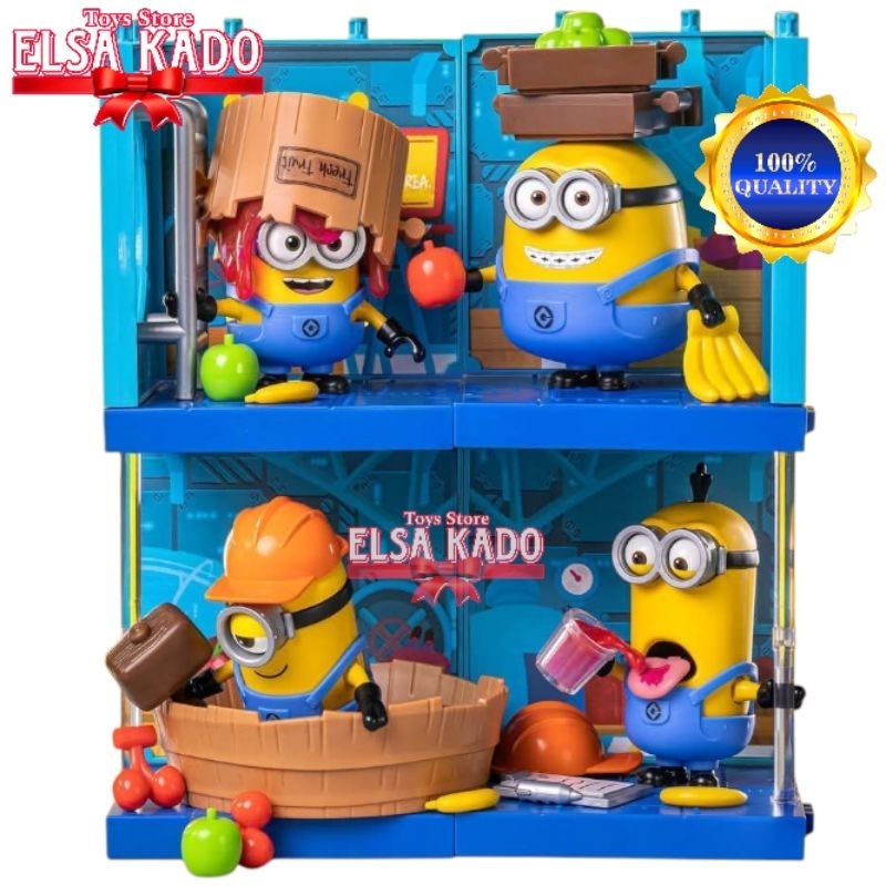 Jual Blokees Figures Minions Model kits Action Figure Bob Otto Stuart ...