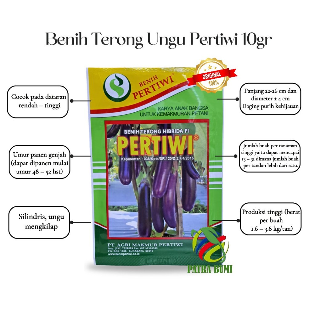 Jual BENIH TERONG UNGU PERTIWI 10GR - BENIH PERTIWI | Shopee Indonesia