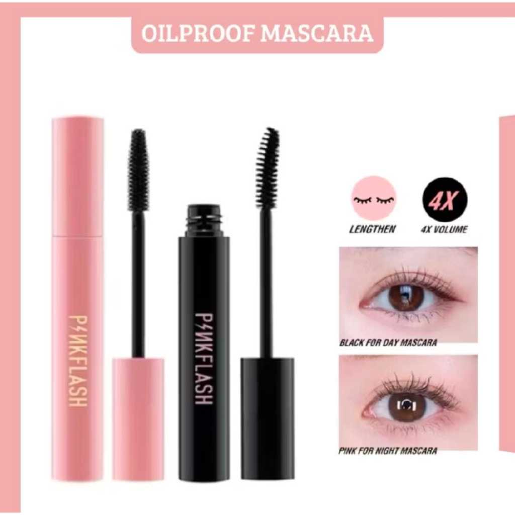 Jual PINKFLASH Mascara Oilproof Day & Night Maskara Lengthening Volume ...