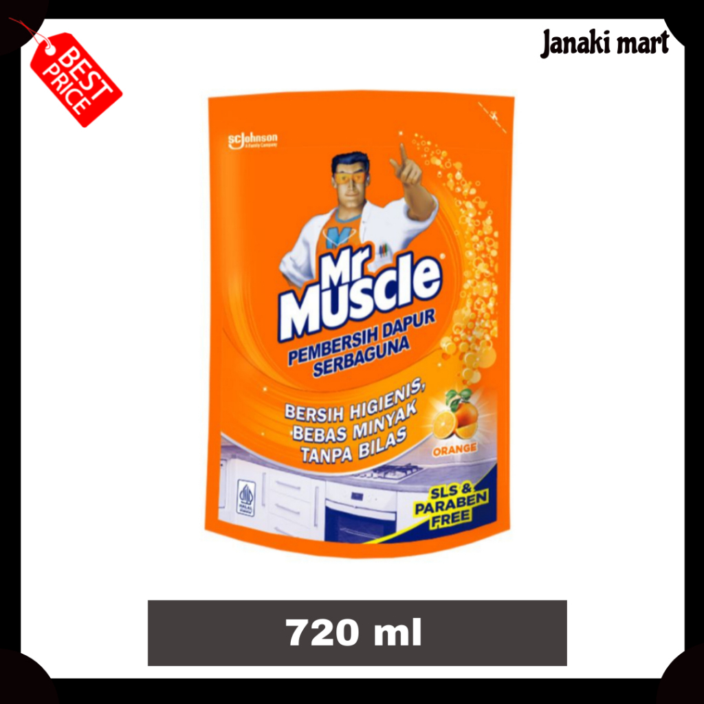 Jual MR MUSCLE pembersih dapur serbaguna refill 720 ml | Shopee Indonesia