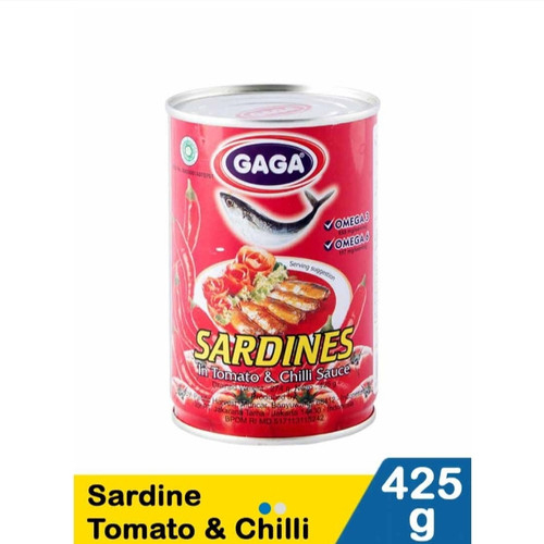 Jual GAGA SARDINES CHILI & TOMATO KLG 425g | Shopee Indonesia
