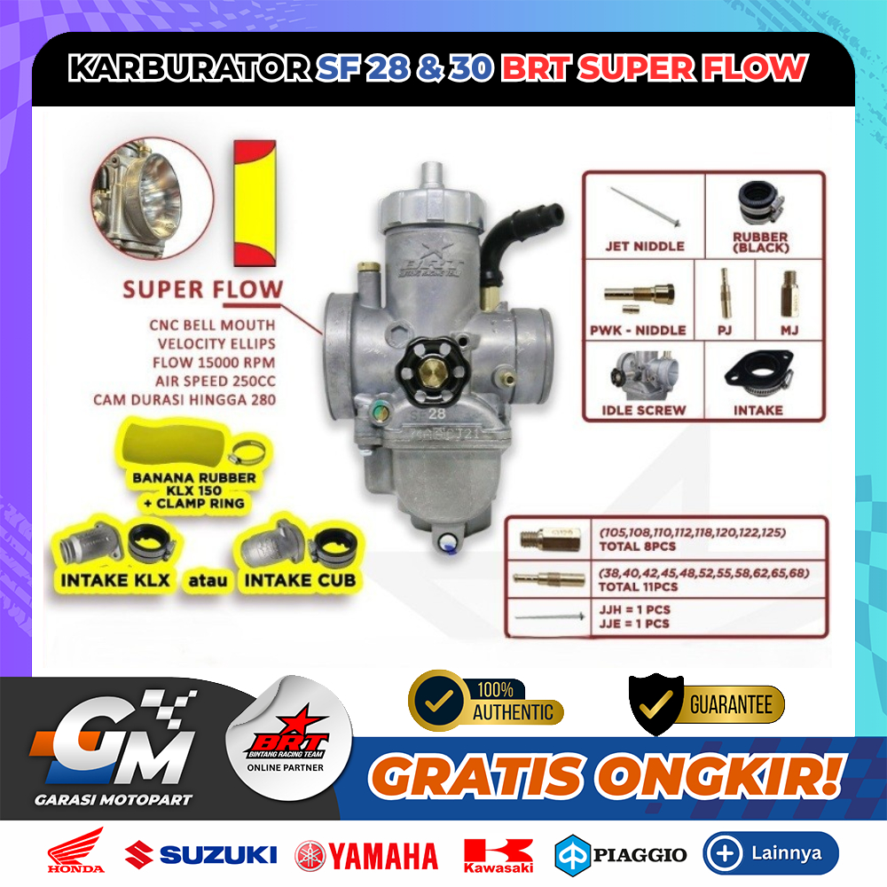 Jual Karburator SF 28 SF 30 BRT Super Flow Baru Berkualitas | Shopee Indonesia