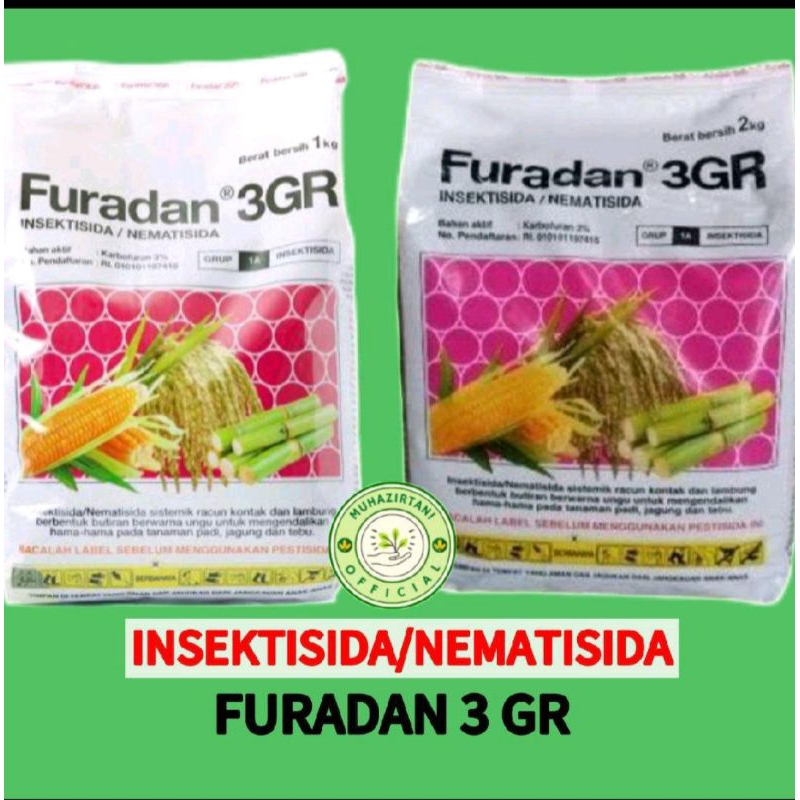 Jual Insektisida/Nematisida FURADAN 3 GR Kemasan Pabrik isi 1 KG - 2 KG ...