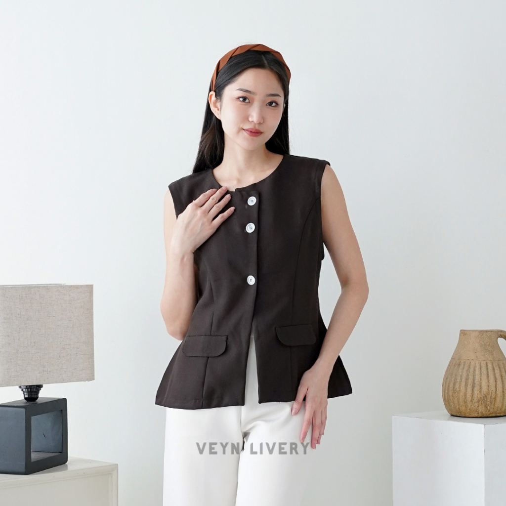 Jual Veyn Livery - Gacca Vest Top / Korean Vest Top / Atasan Wanita ...