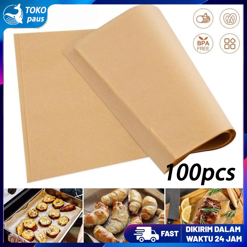 Jual 100pcs reusable Kertas Roti Baking Paper Mat Oven Tahan Panas ...