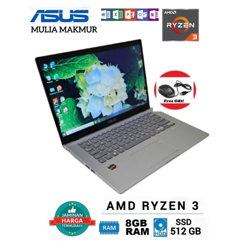 Jual Laptop Asus M409D AMD Ryzen3/RAM 8Gb/SSD 512Gb murah | Shopee ...
