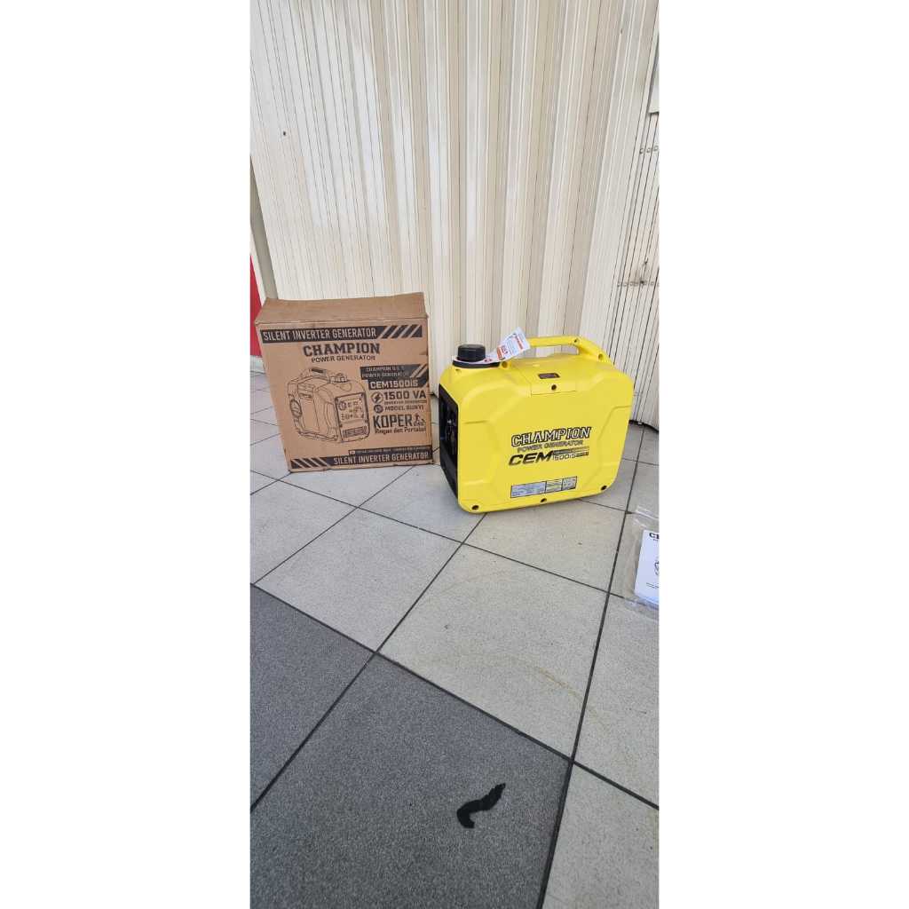 Jual Genset Super Silent inverter 1000 watt 1500 va gasoline CHAMPION ...