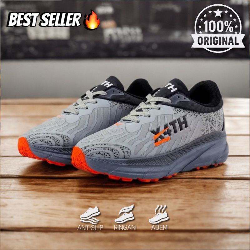 Jual Sepatu TRIALRUN brand lokal sepatu gunung running shoes warna abu ...
