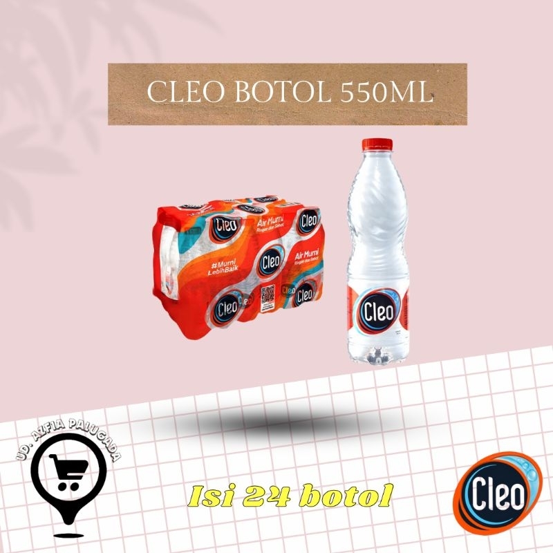 Jual Cleo botol tanggung 550ml isi 24 | Shopee Indonesia
