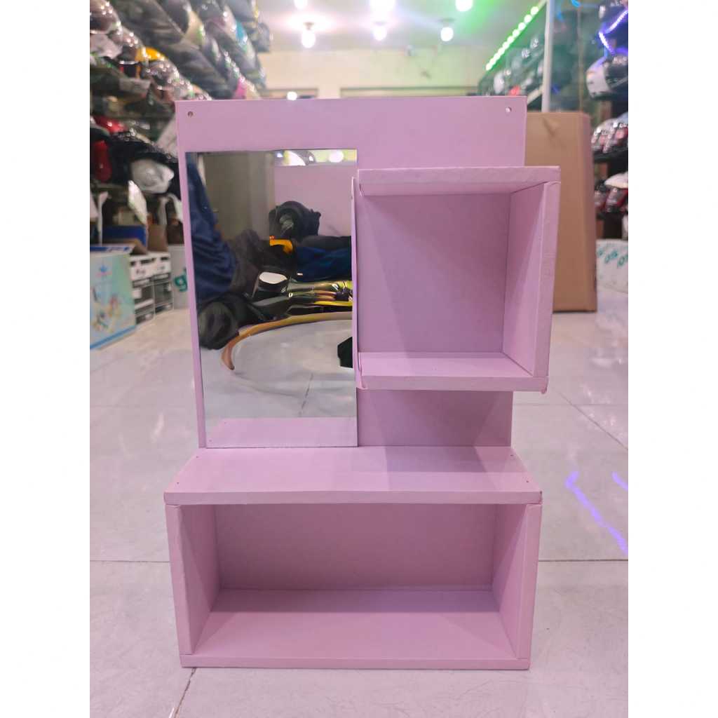 Jual RAK KOSMETIK GANTUNG PINK / RAK RIAS GANTUNG KOKOH WARNA PINK ...