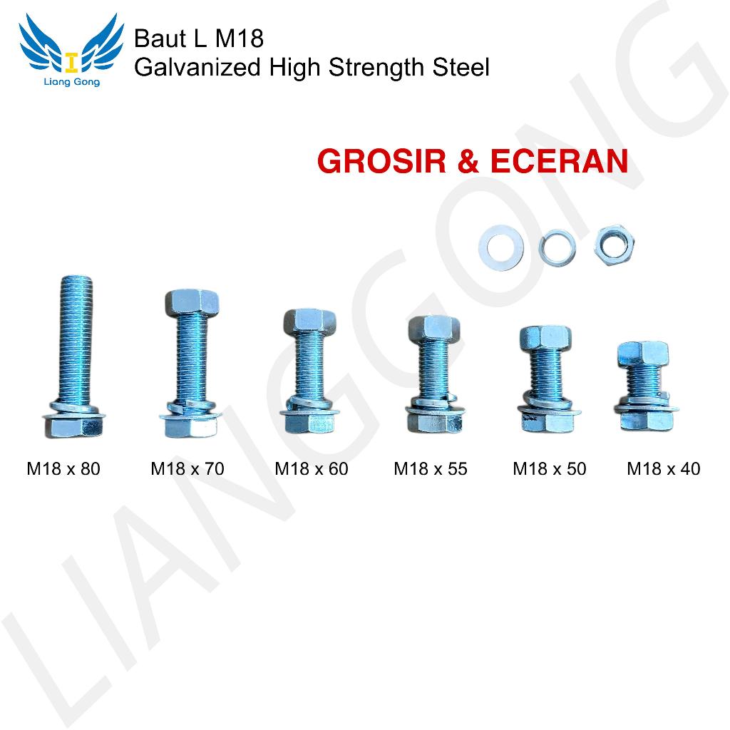 Jual Mur Baut L M18 Putih | Galvanis | Grosir & Eceran | Mur+Baut+Ring ...
