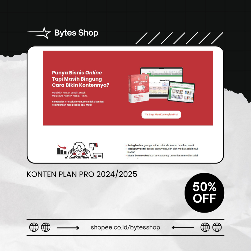 Jual Kontenplan Pro 2024/2025 Ide Content | Shopee Indonesia