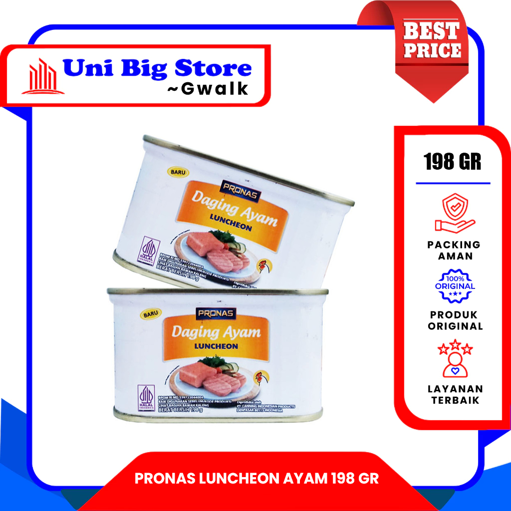 Jual PRONAS CHICKEN LUNCHEON HAM DAGING AYAM - 198 gr | Shopee Indonesia
